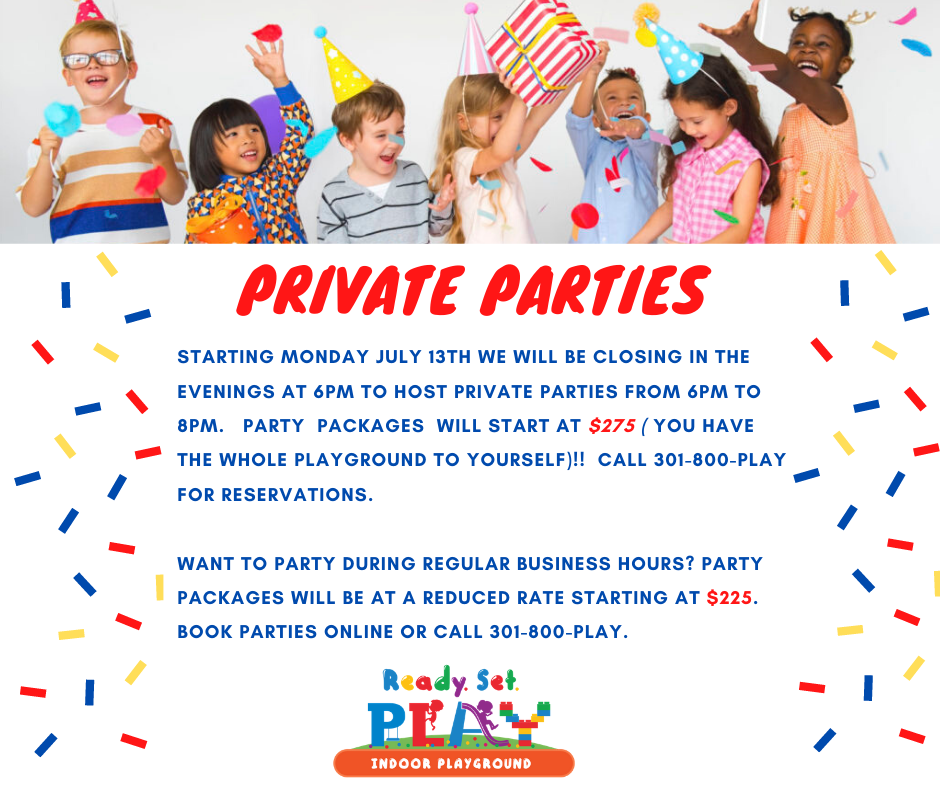 Admission & Hours - Ready, Set, Play